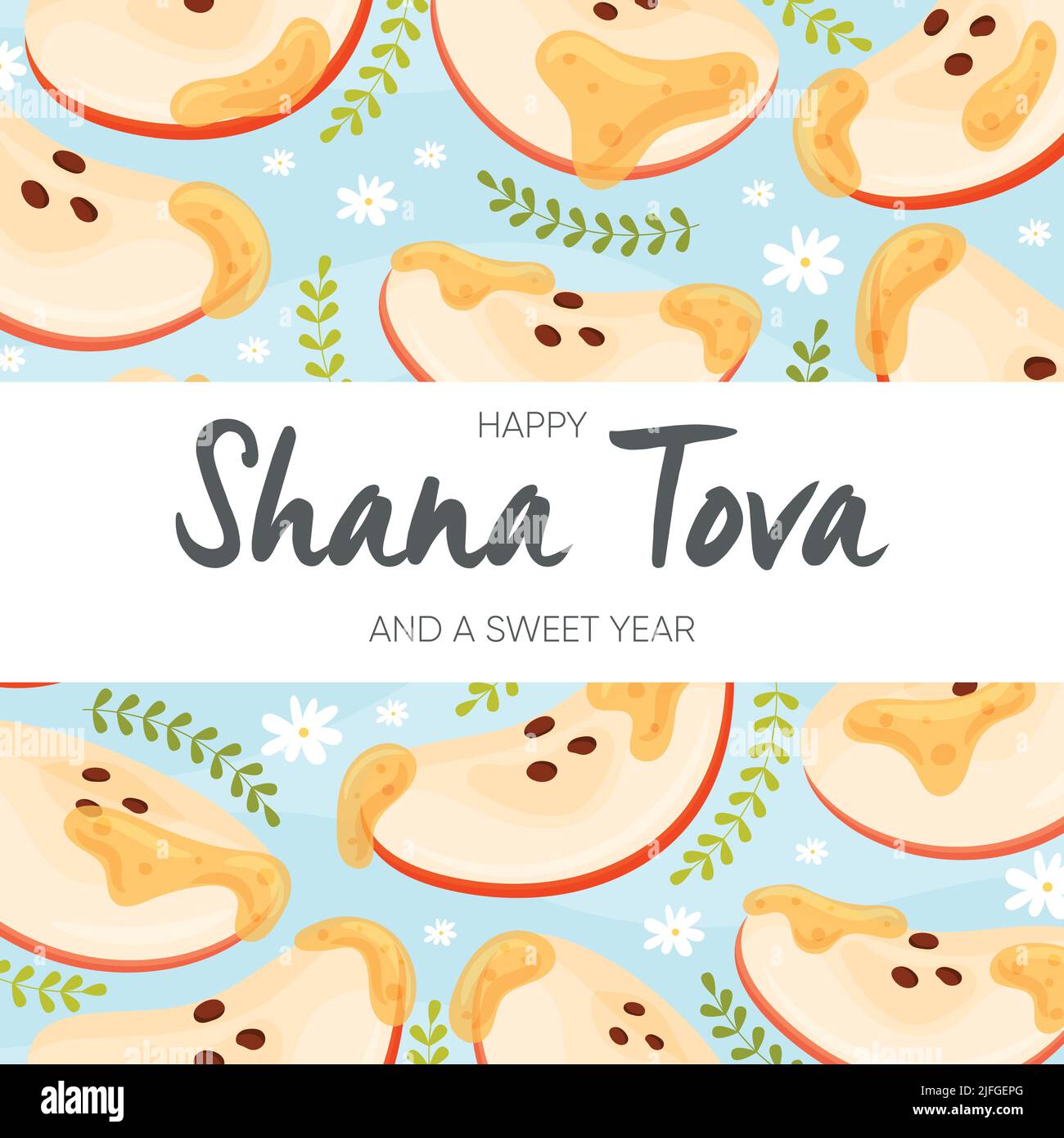 Happy Rosh Hashanah day, Shana Tova greeting card. Vector illustration ...