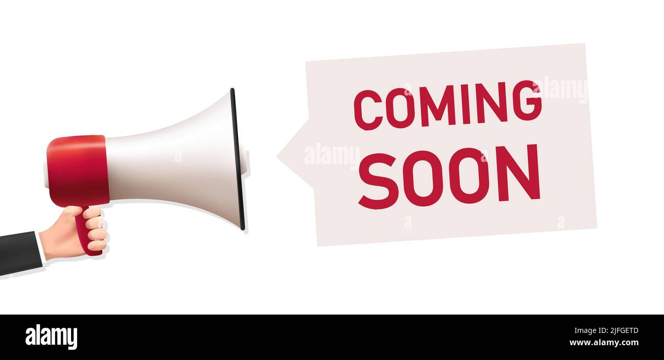 hand holding, coming soon Stock Vector Image & Art - Alamy