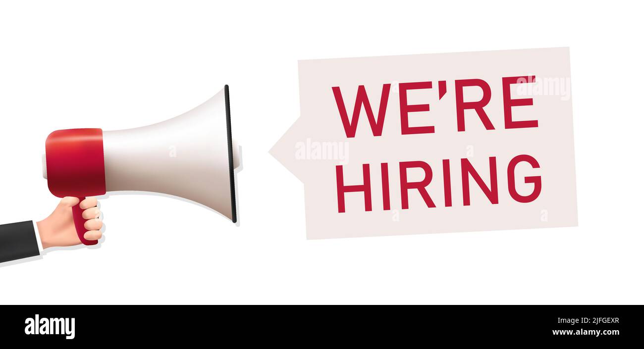 Illustration hiring concept message Stock Vector Images - Alamy