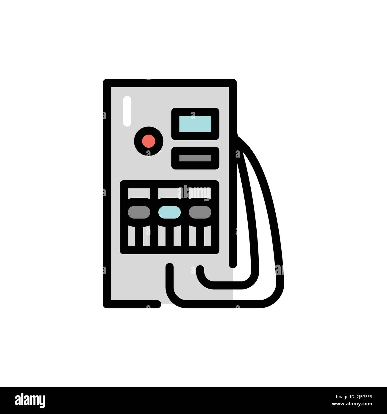 Electric vehicle charging station olor line icon. Pictogram for web ...