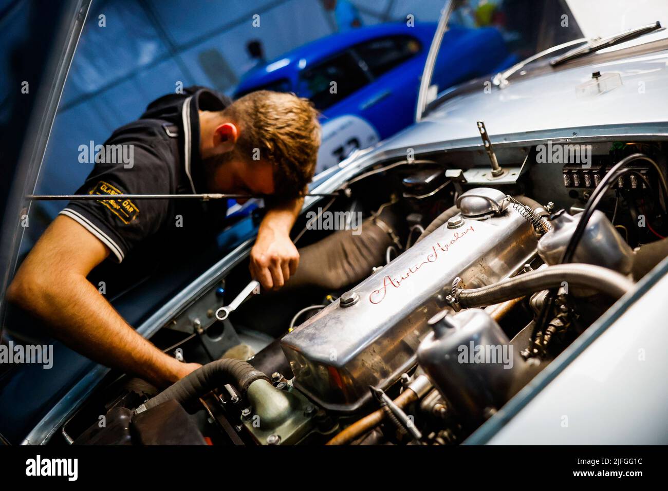 Austin Healey Engine during the Le Mans Classic 2022 from June 30 to ...