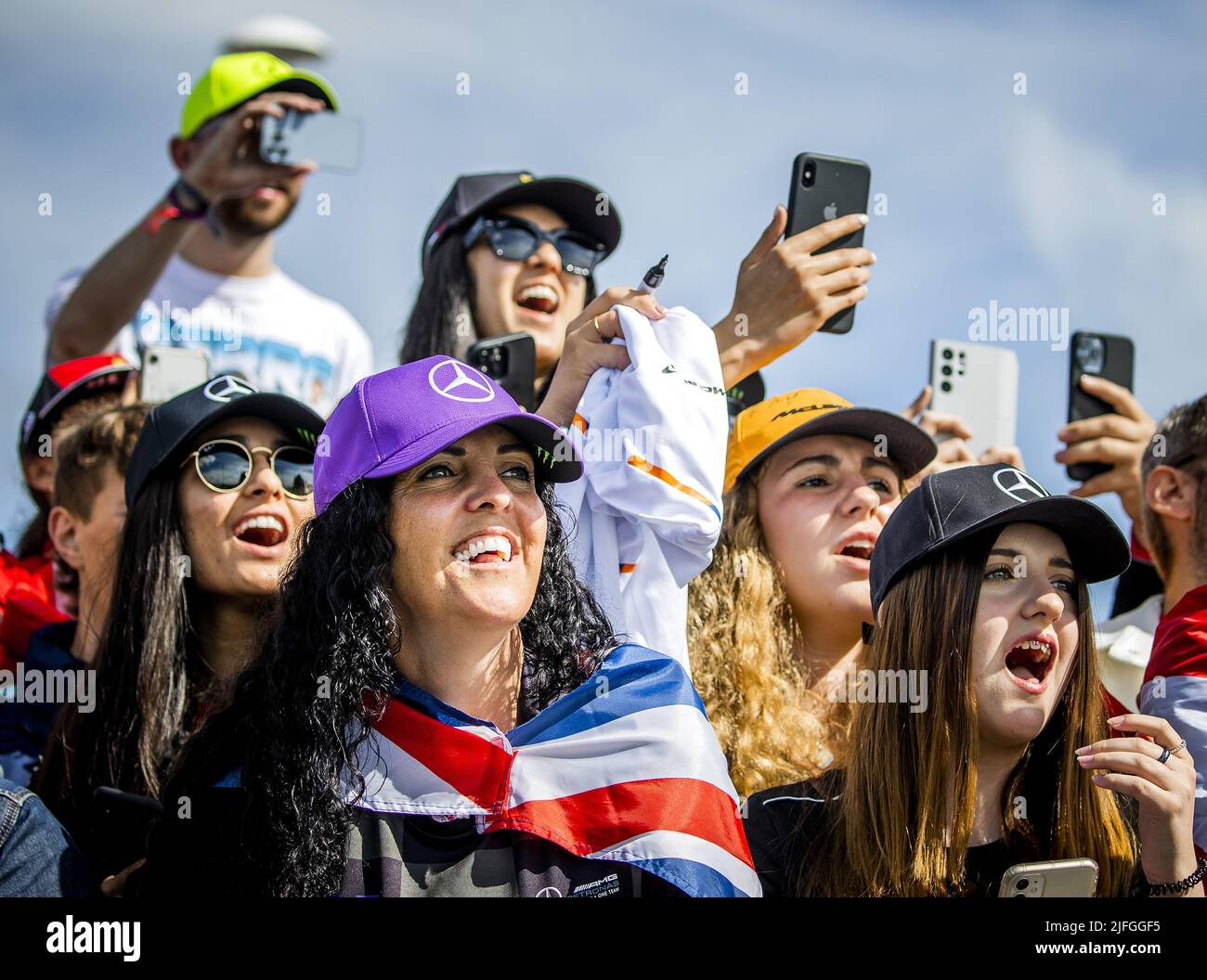 SILVERSTONE - Fans ahead of the F1 Grand Prix of Great Britain at ...