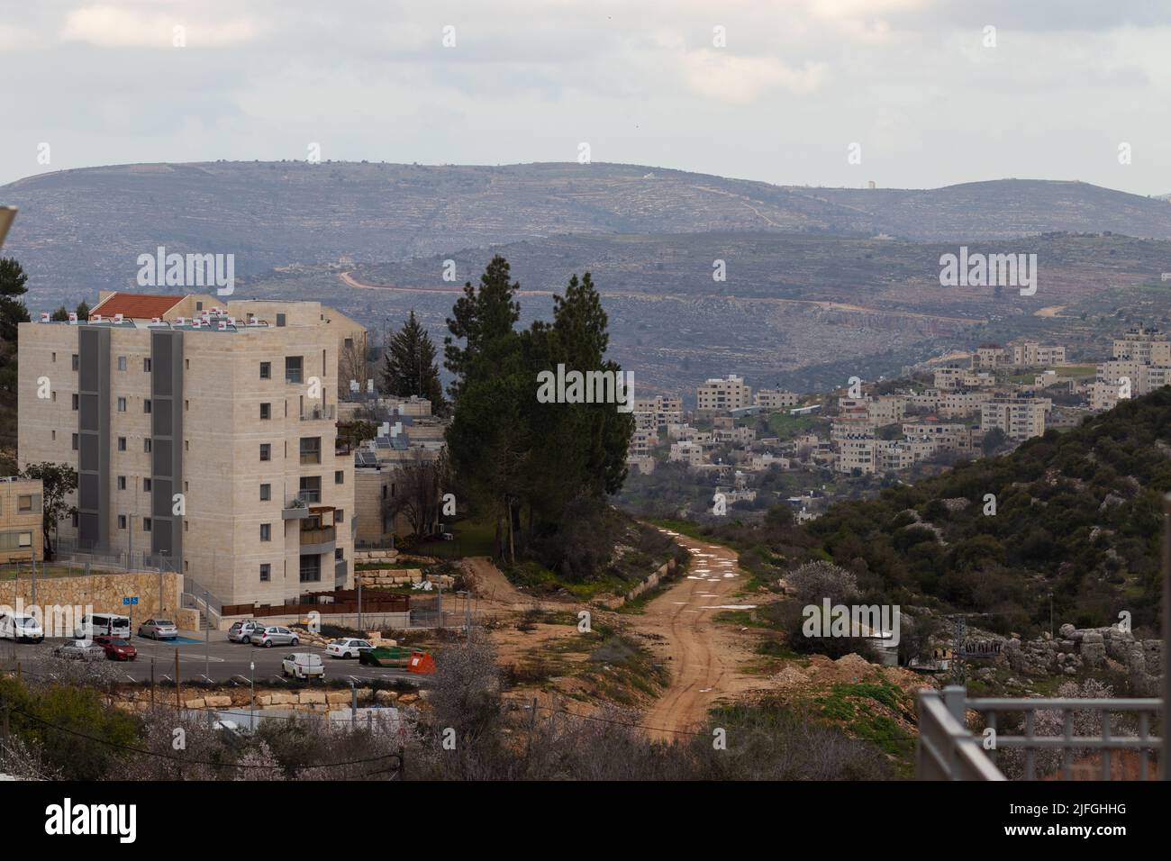 04-03-2022. beit-el israel. Houses and buildings in Beit El in Samaria ...