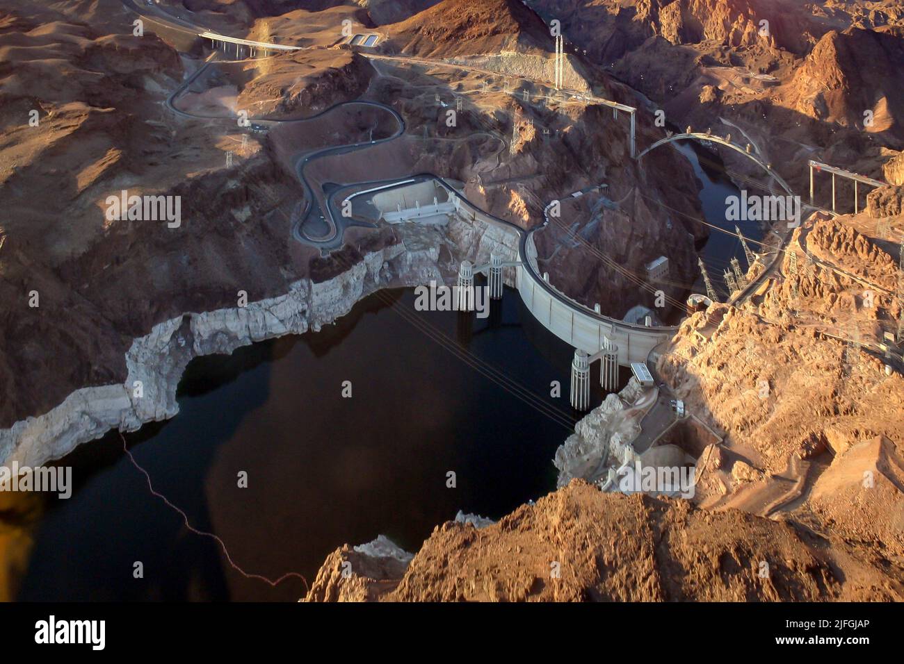 A bird's eye view of the Hoover Dam in Nevada Stock Photo - Alamy