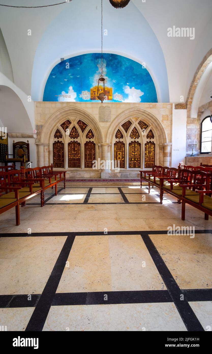 23-11-2021. jerusalem-israel. An ancient synagogue as part of the four ...