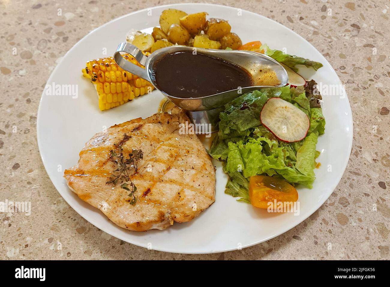 Chicken Steak at Lilikoi Cafe Jakarta Indonesia Stock Photo - Alamy