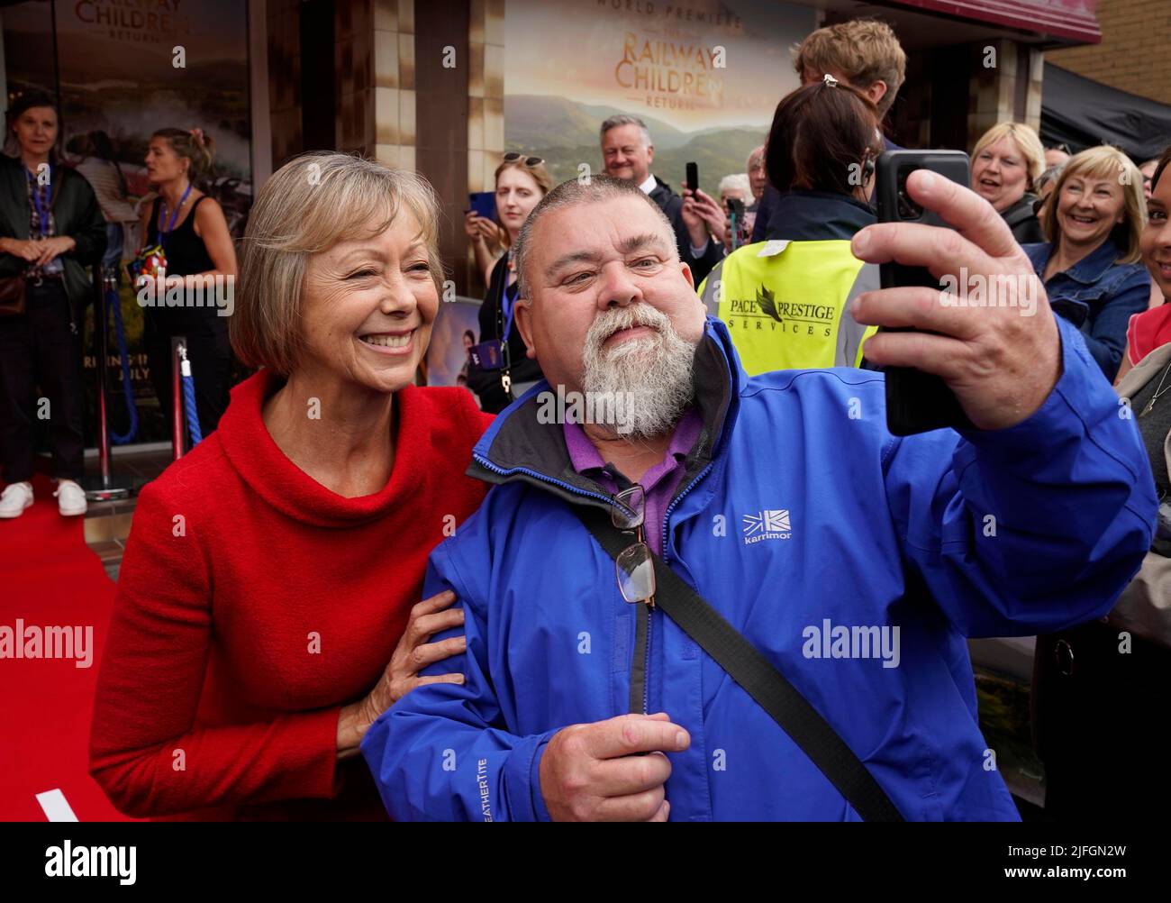 Jenny Agutter has a selfie taken while attending the world premiere of ...