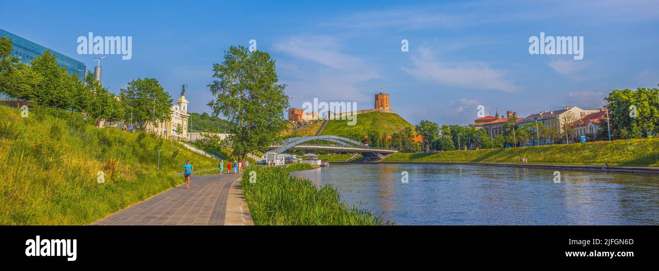 JUNE 27, 2022: Sunny landscape of Vilnius, capital of Lithuania, summer ...