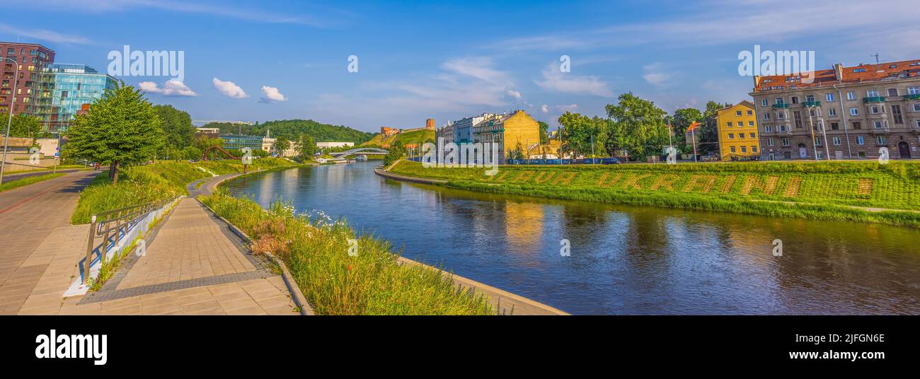 JUNE 27, 2022: Sunny landscape of Vilnius, capital of Lithuania, summer ...