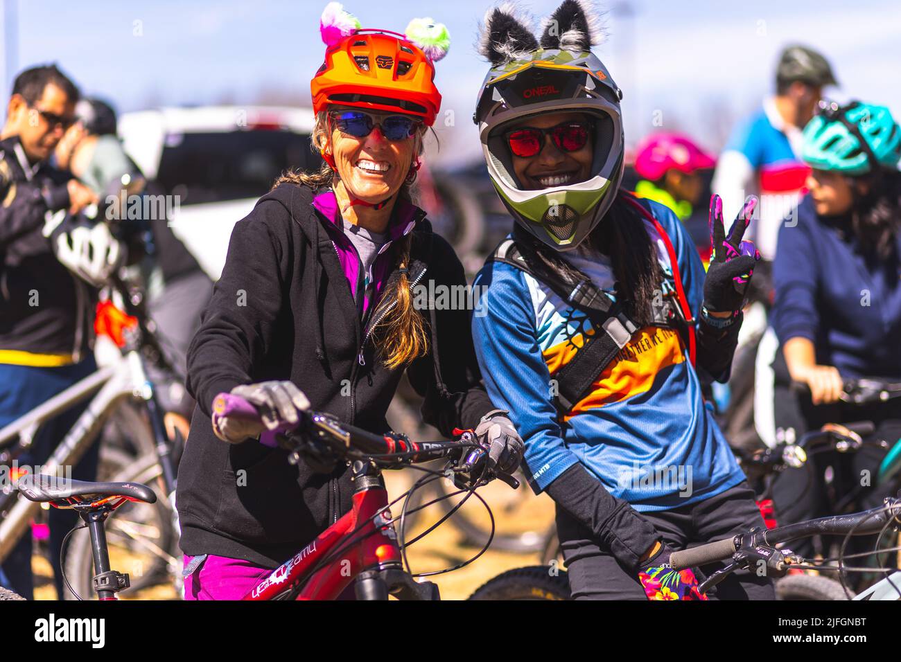 Bicycle riders gather to enjoy their love of bikes with their kids ...