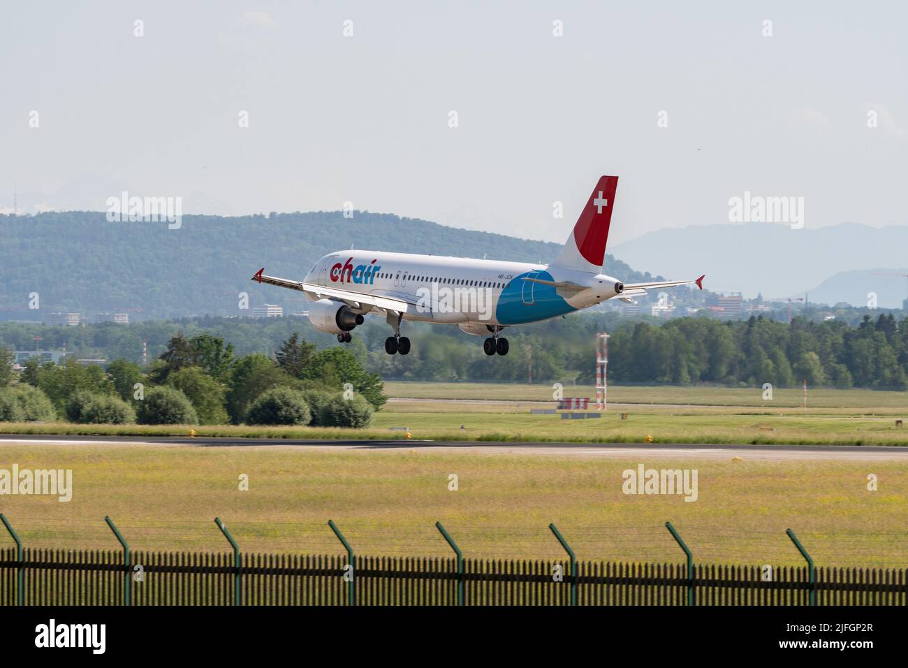 Zurich, Switzerland, May 20, 2022 Chair Airlines Airbus A320-214 ...