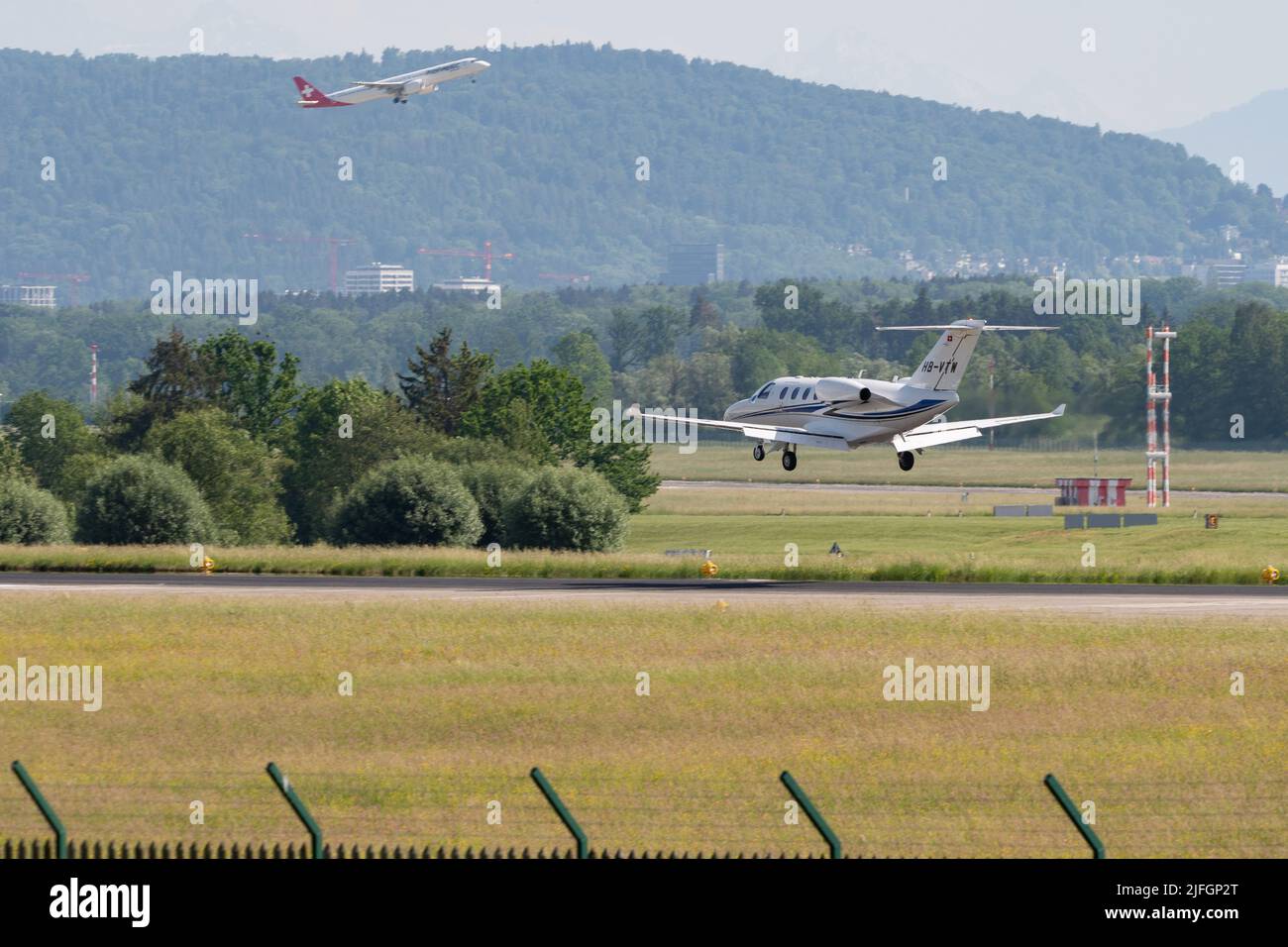 Zurich, Switzerland, May 20, 2022 Cessna 525 Citation Jet M2 on its ...