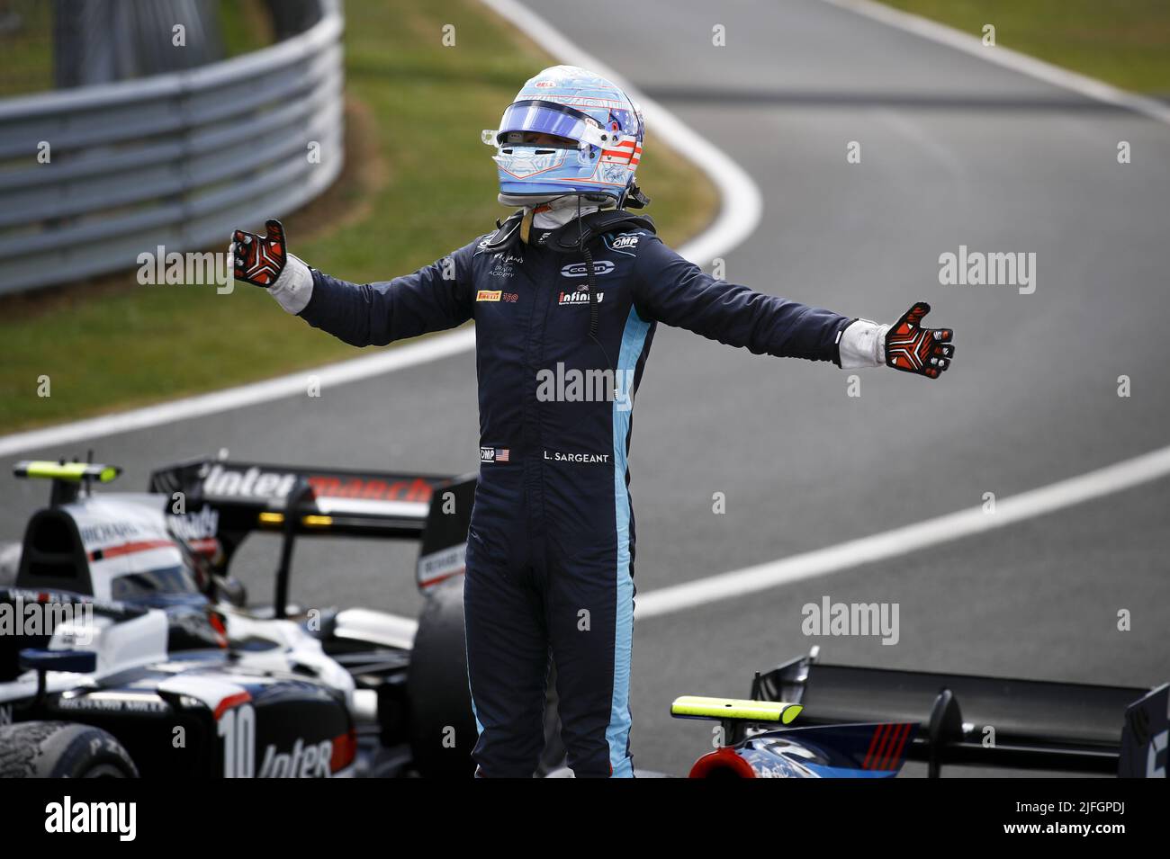 SARGEANT Logan (usa), Carlin, Dallara F2, portrait celebrates his ...