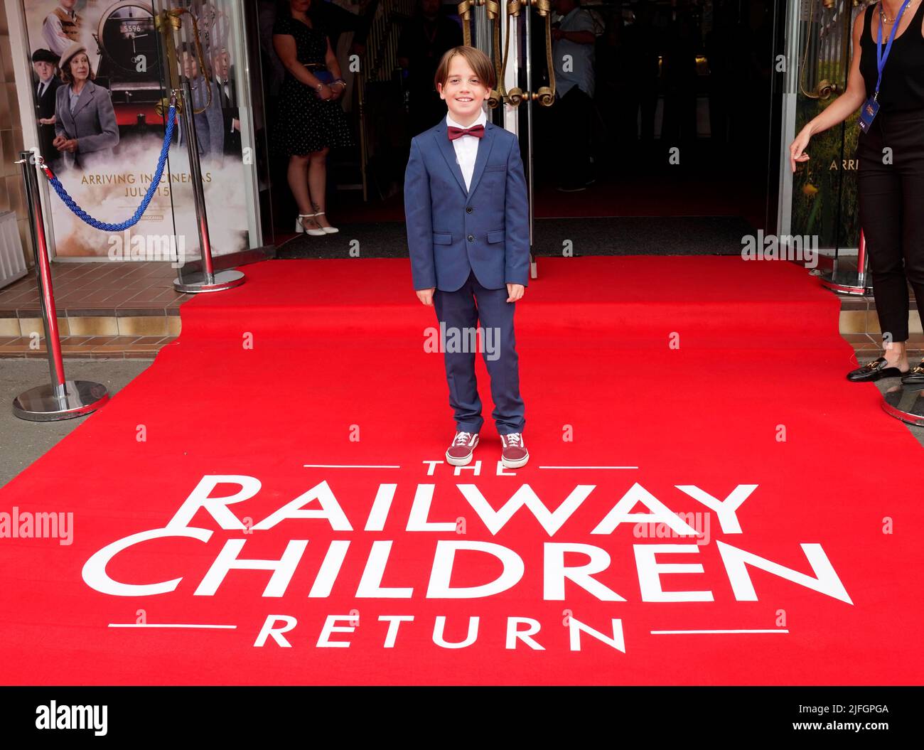 Zac Cudby attending the world premiere of The Railway Children Return ...