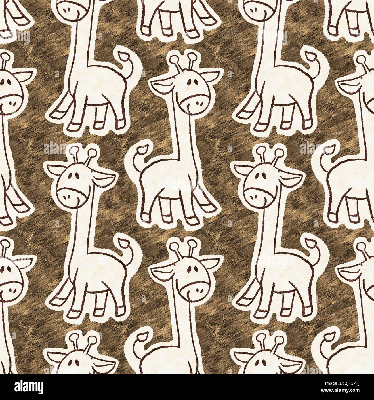 Cute safari wild giraffe animal pattern for babies room decor. Seamless ...