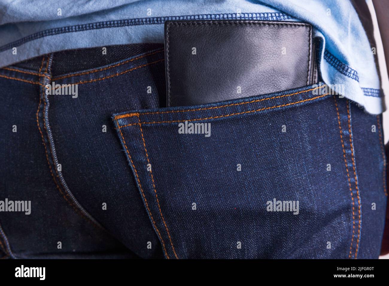 Back view man in jeans hi-res stock photography and images - Alamy