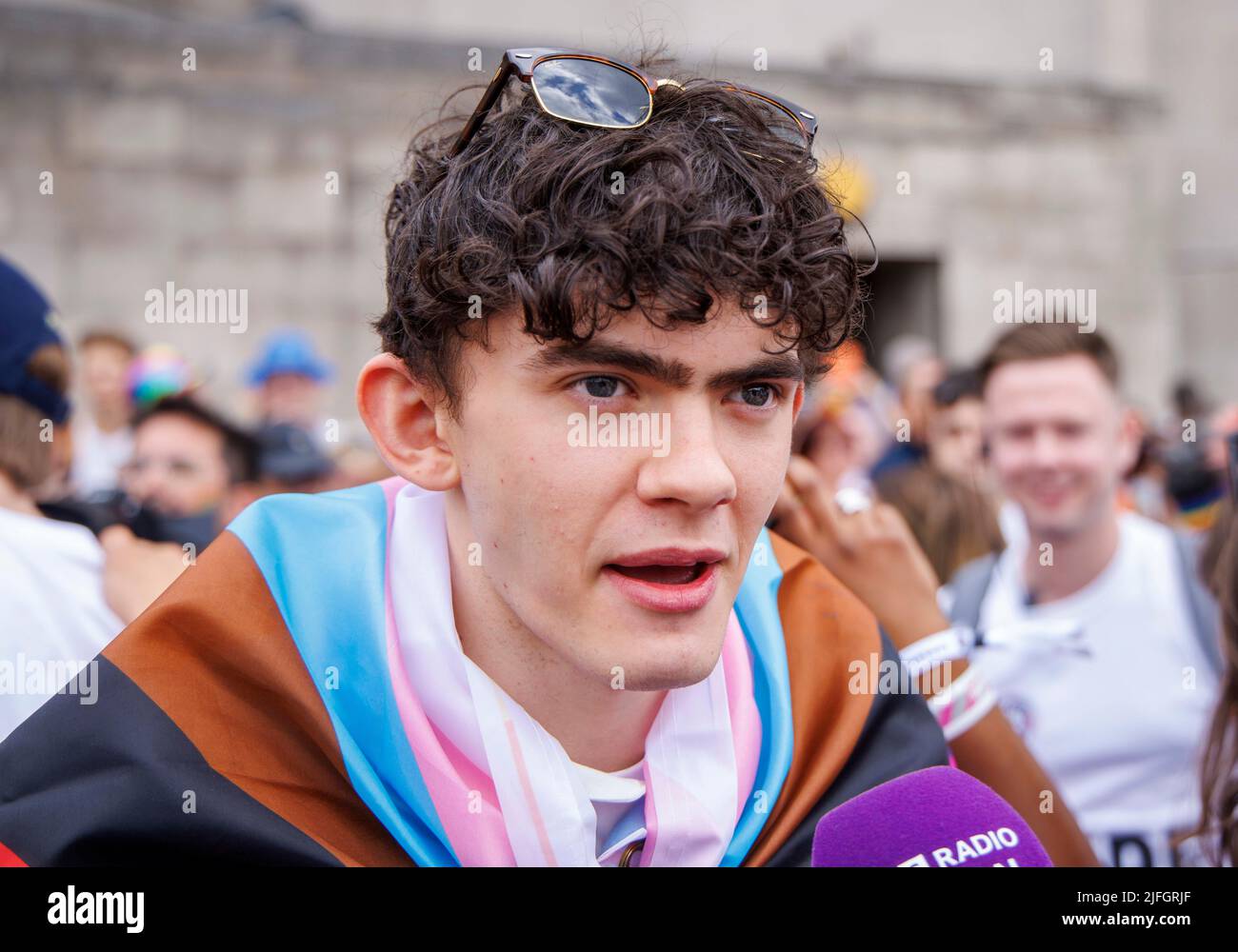 London, UK. 3rd July, 2022. Actor Joe Locke at Pride 2022 Joseph ... London, UK. 3rd July, 2022. Actor Joe Locke at Pride 2022 Joseph ...