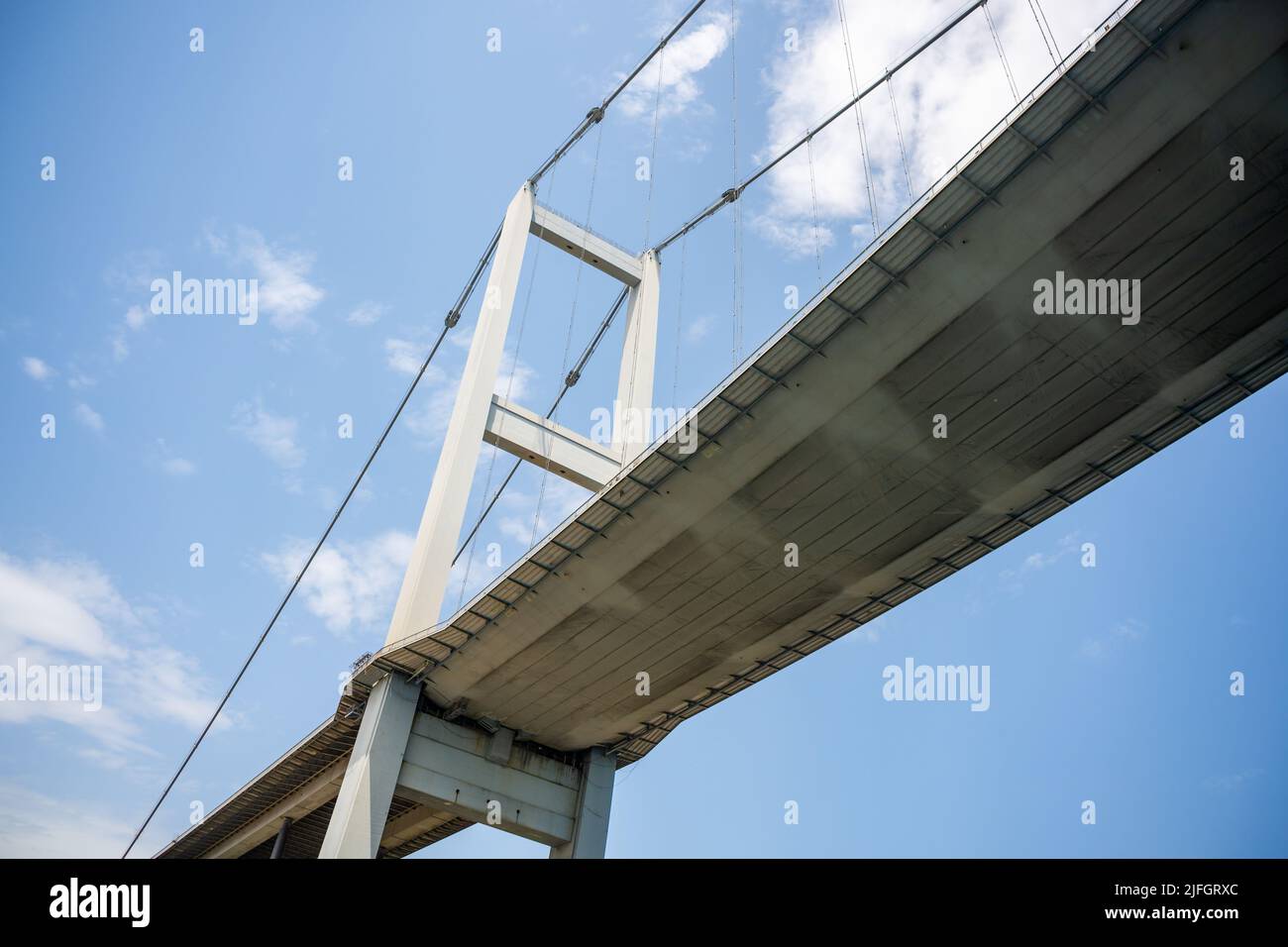 The Bosphorus Bridge and boats in Istanbul, Turkey Stock Photo - Alamy