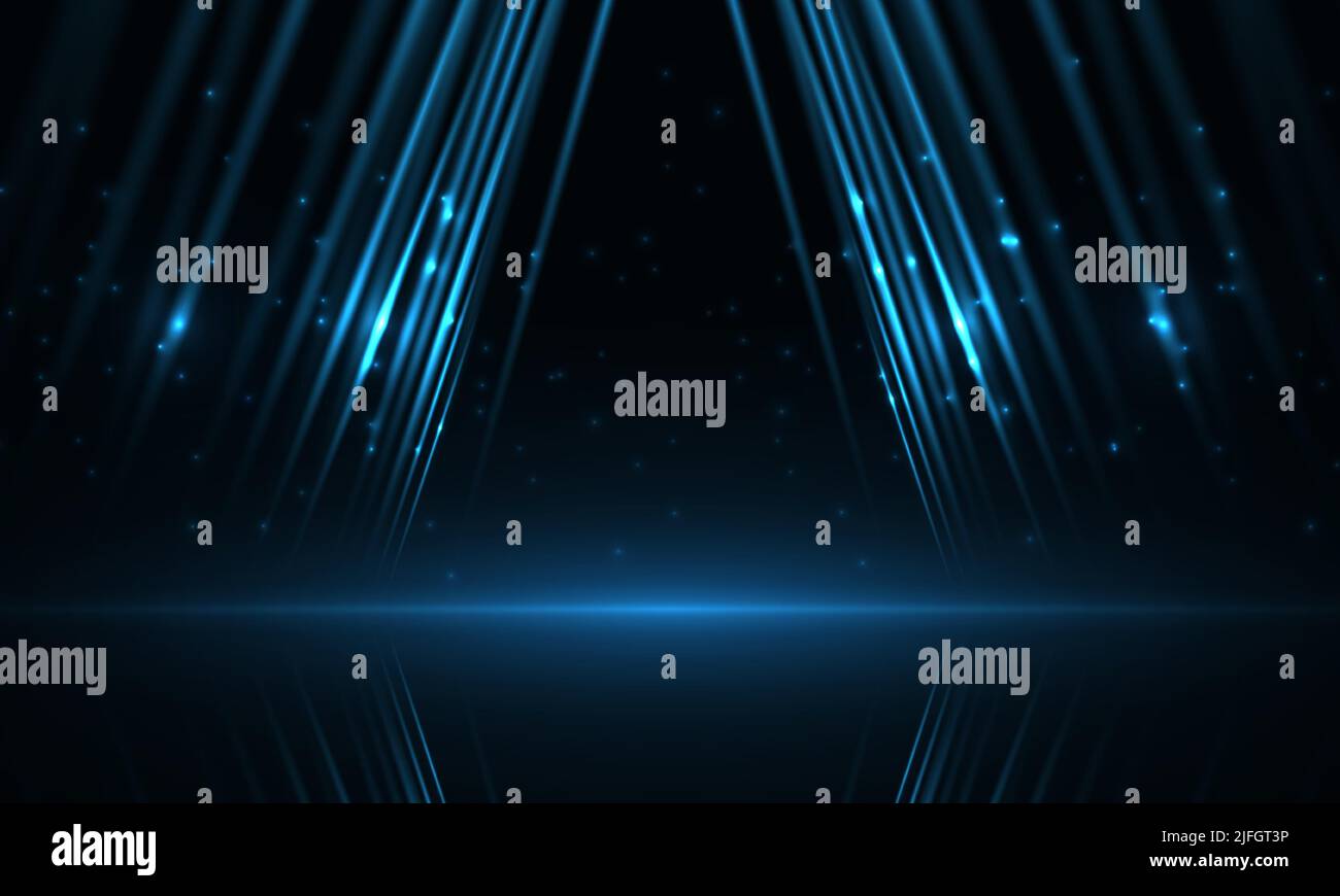 Abstract luxury background with blue light rays. Abstract awards scene ...