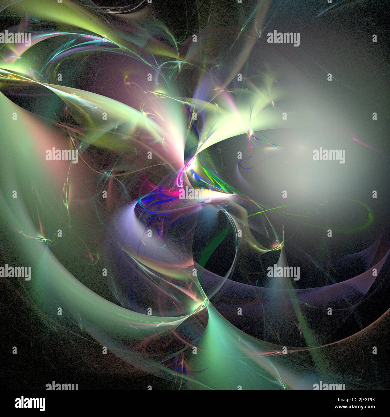 abstract bright multicolor rainbow pattern on black, color graphics ...