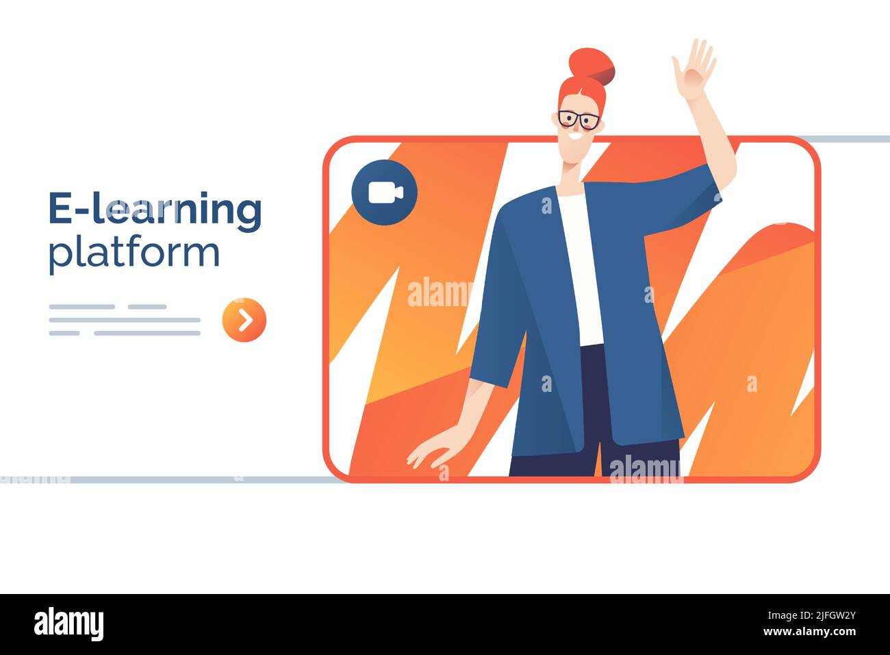 Vector illustration on the subject of online learning, education ...