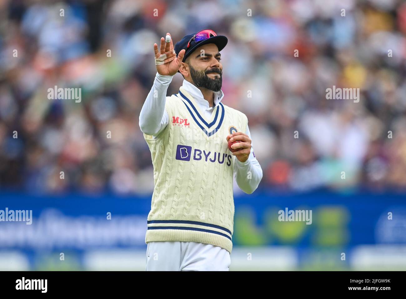 Virat Kohli of India celebrates catching Jonny Bairstow of England off ...