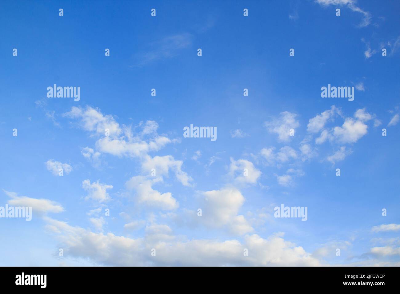 White cloud and blue sky background. space for design and template with ...