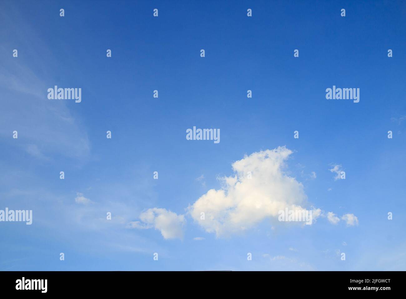 White cloud and blue sky background. space for design and template with some space for input ...