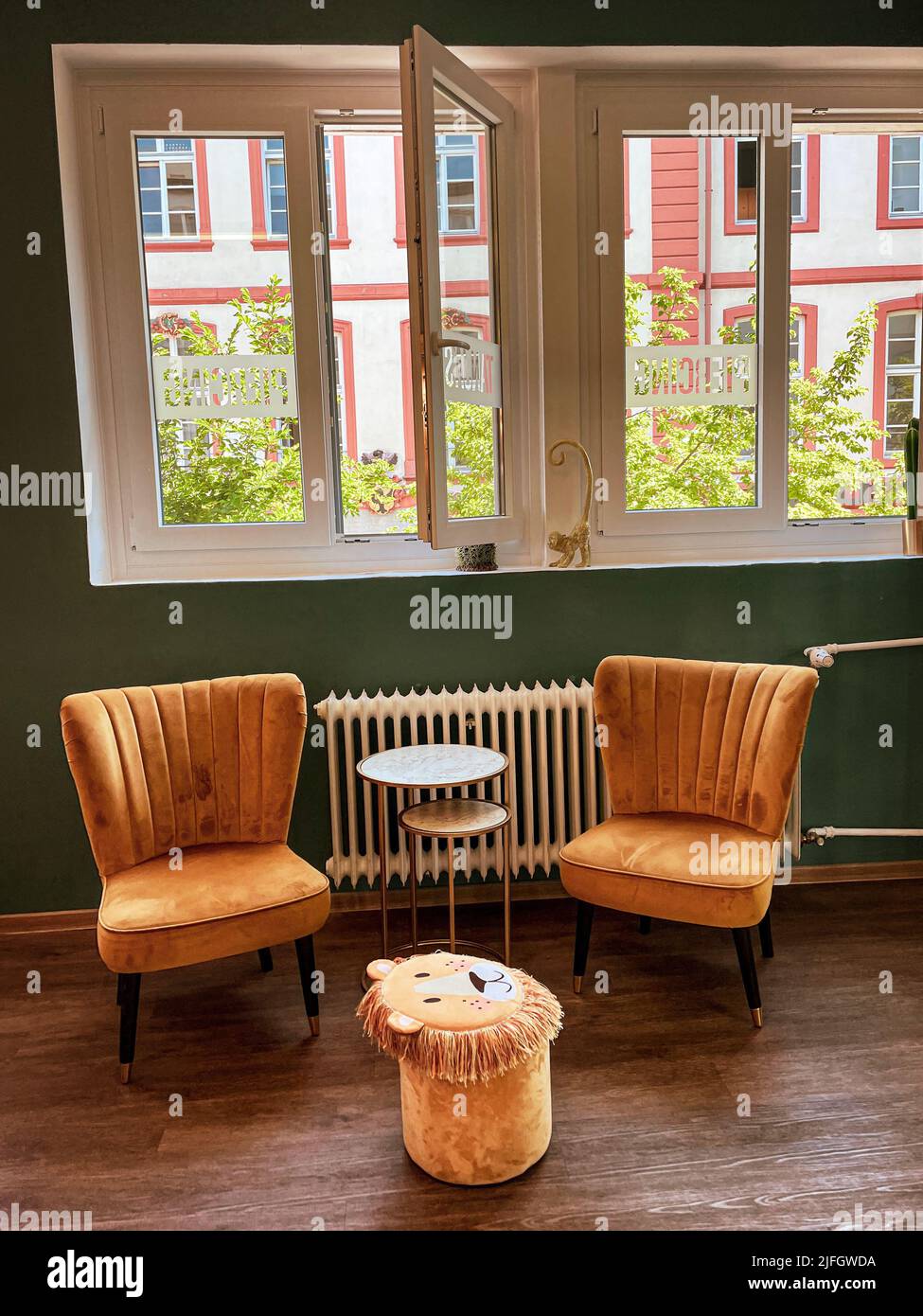 Room interior with old-fashioned design chairs Stock Photo - Alamy