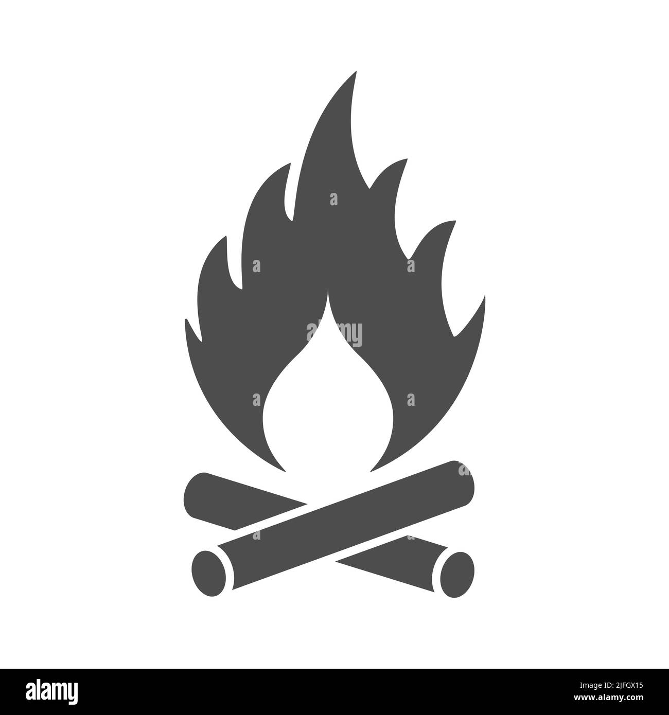 Fire. The pictogram of the bonfire. The icon of the layer of websites ...