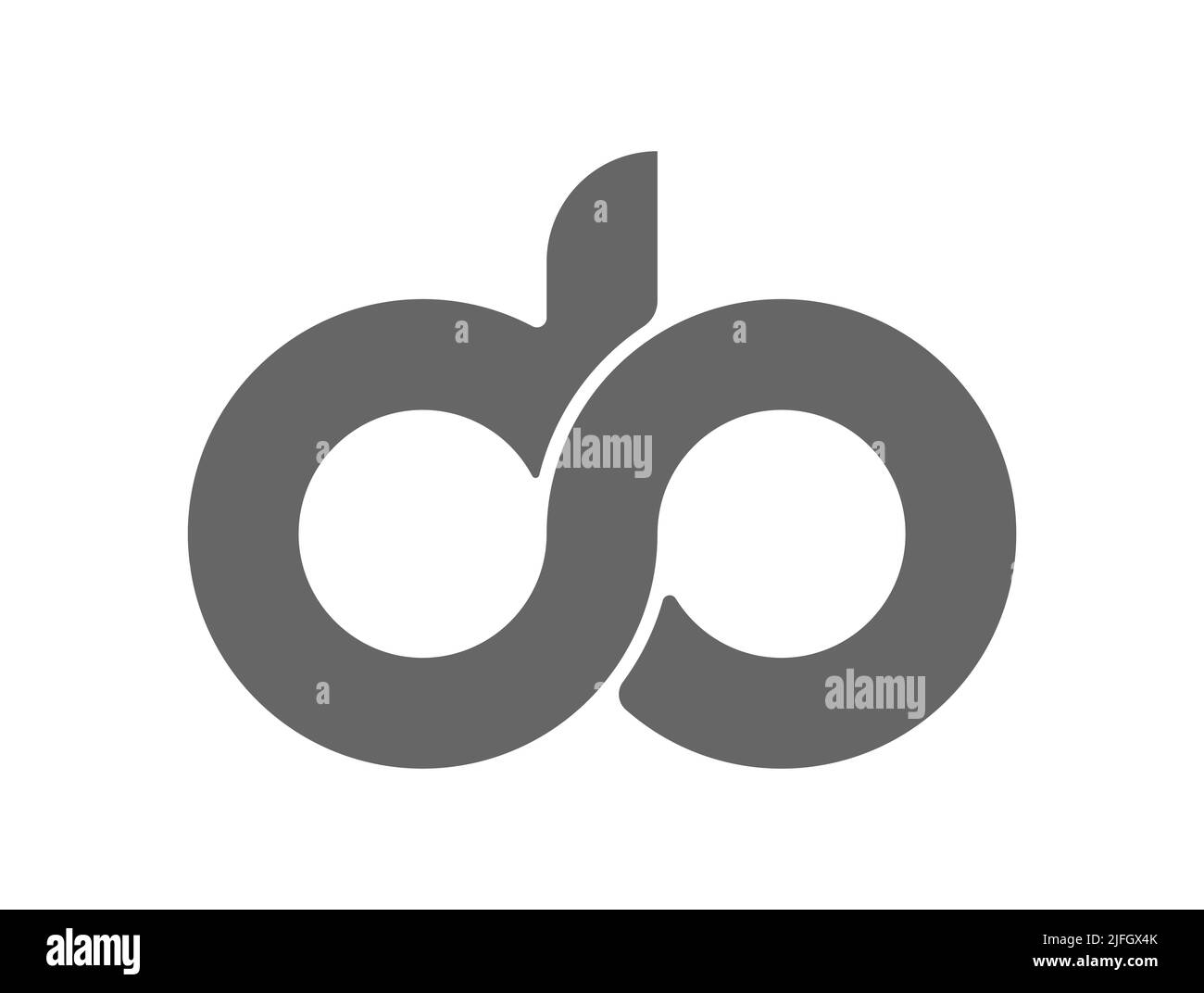 Circular combination of lowercase letters D and O. Design for a ...