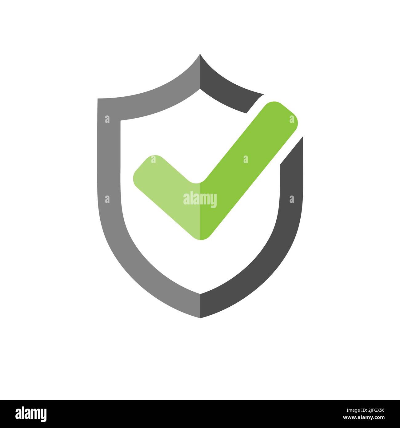 security guarantee icon. A tick on the shield. Icon for websites and ...