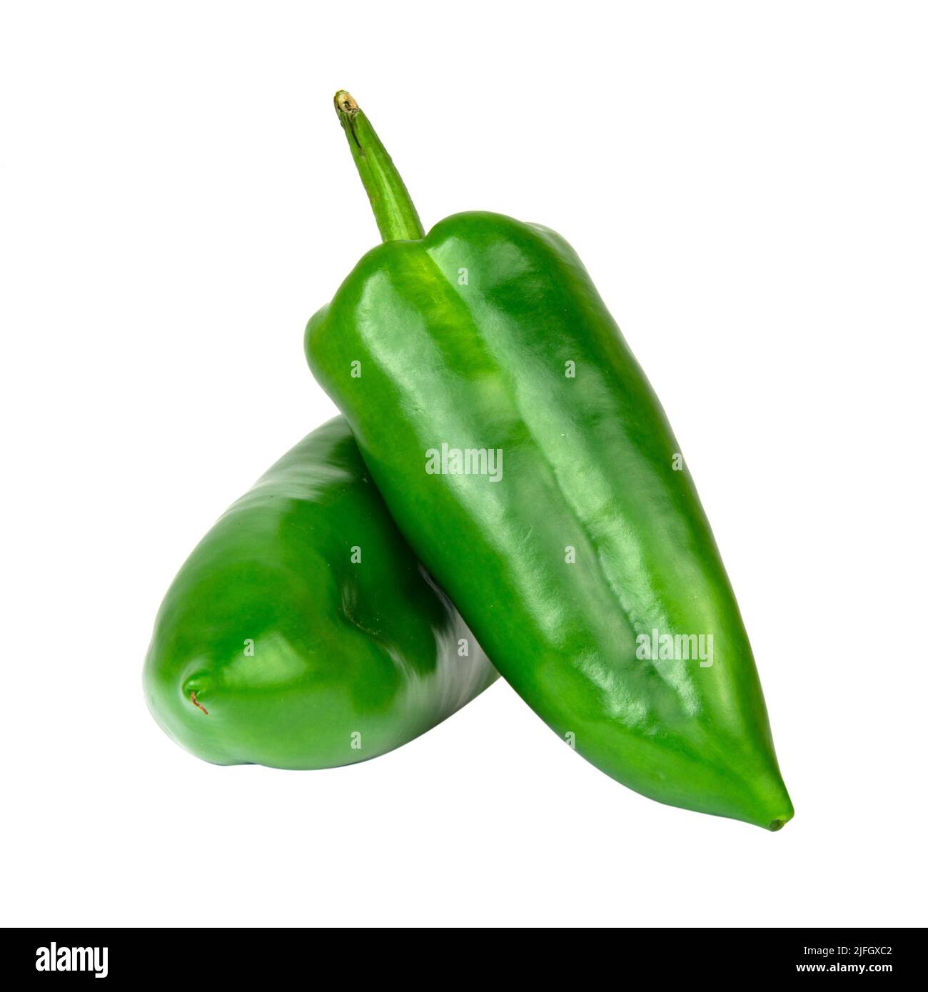 Bell green pepper paprica isolated on the white background Stock Photo ...