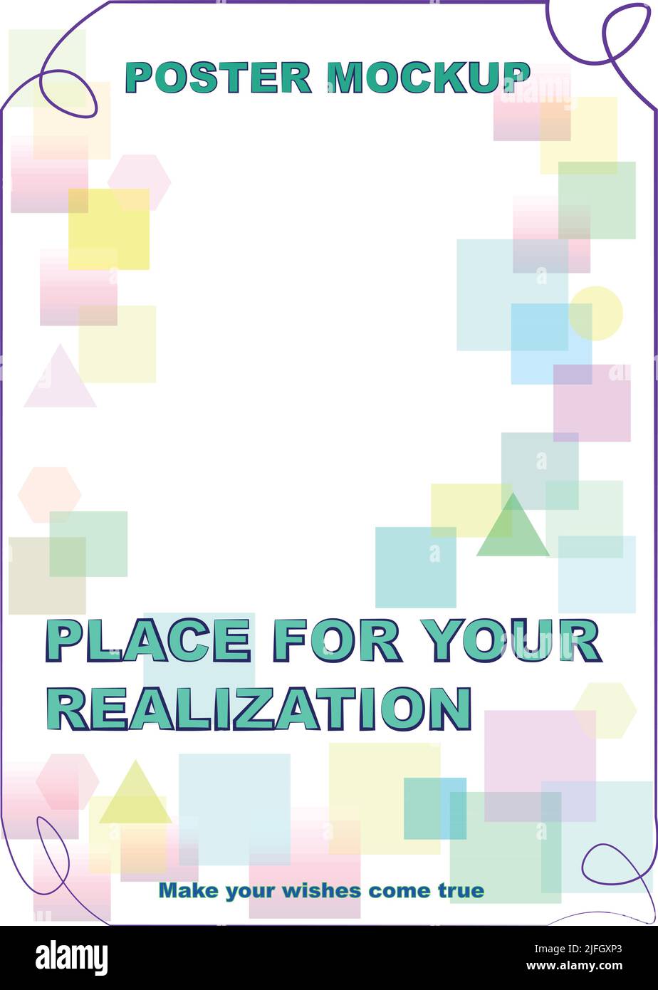 Mockup poster for any decoration advertising design on any kind of ...