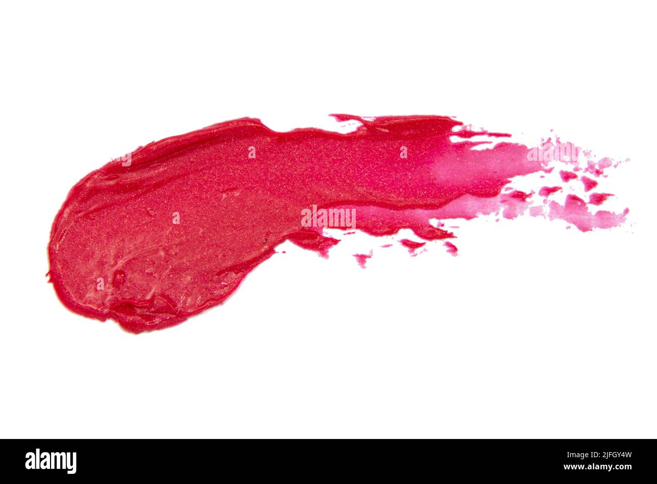 Glossy lipstick track example trace isolated on the white background ...