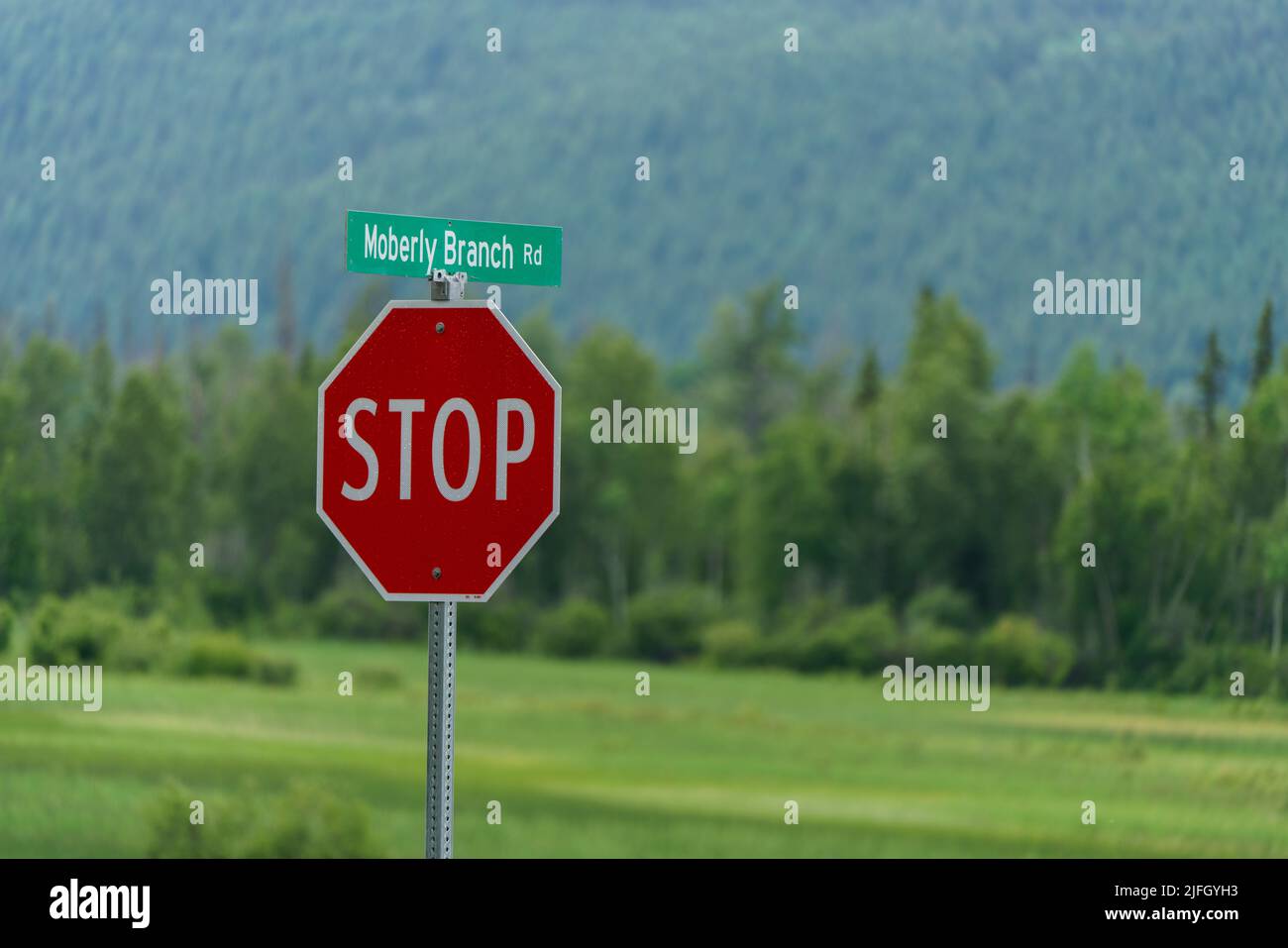 A stop sign in rural British Columbia Stock Photo - Alamy