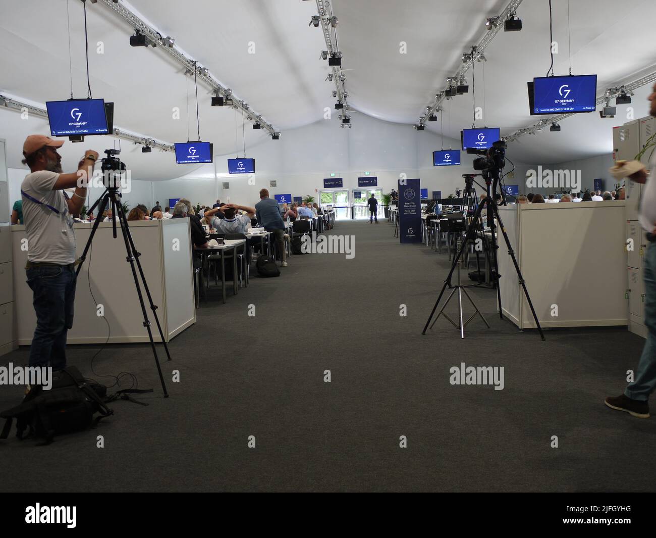 The press center of the G7 summit in Germany, in june 2022 Stock Photo ...