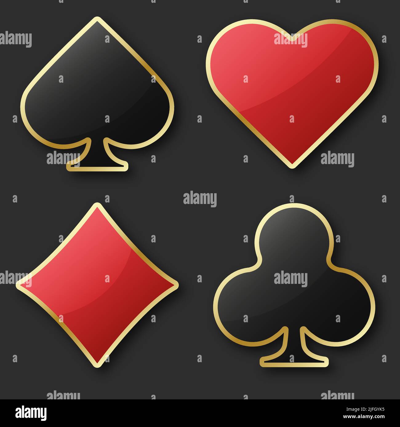 Glossy red black hearts Stock Vector Images - Alamy