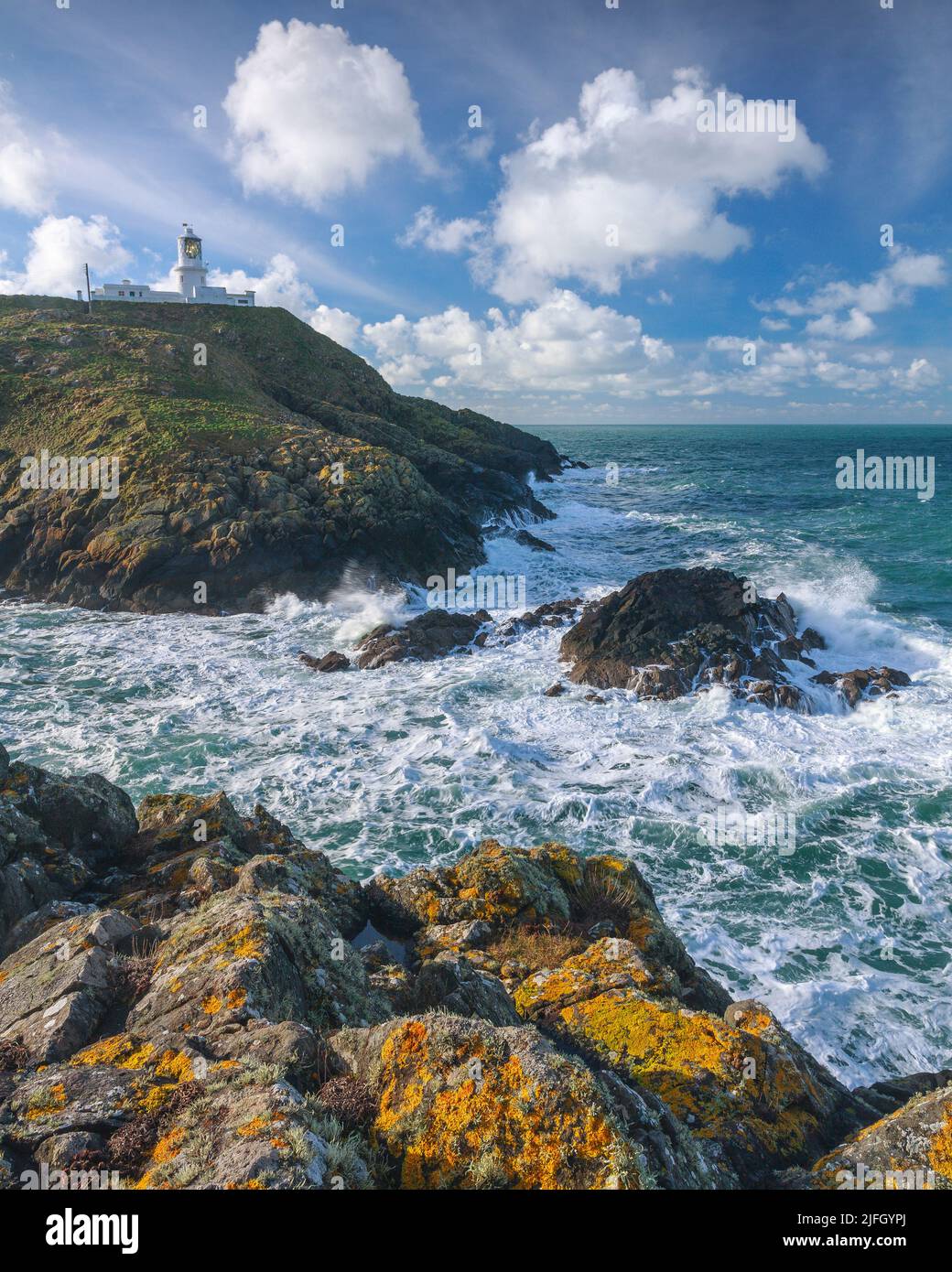 Strumble Head lighthouse, Pembrokeshire, Wales, UK Stock Photo - Alamy