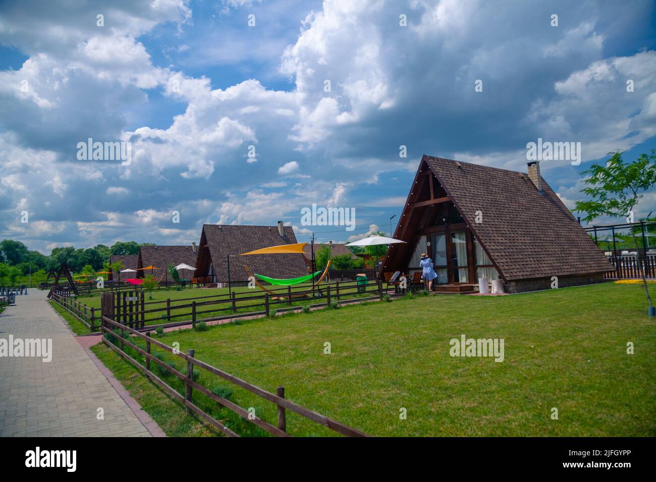 Soroca, MOLDOVA - June 22 2022: «Zavoiul Nistrului» - eco-village near ...