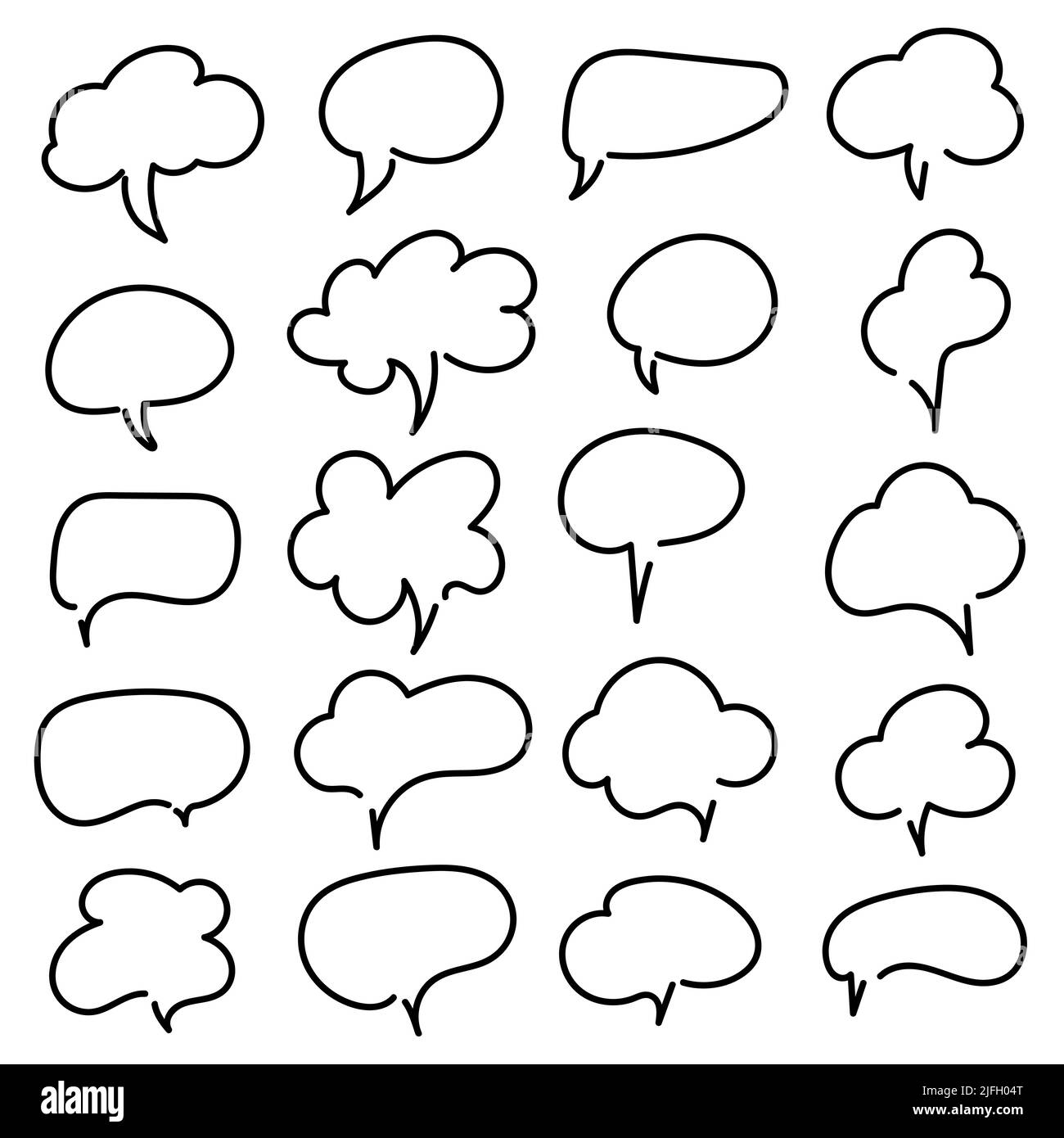 Speech bubble sign set icon. Vector illustration on white background ...