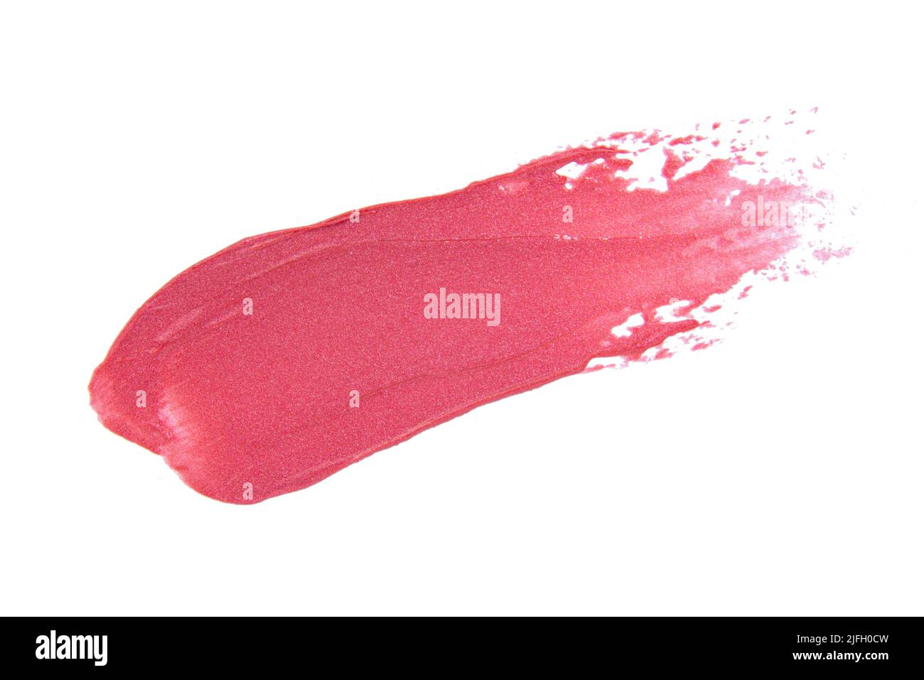 Glossy lipstick track example trace isolated on the white background ...
