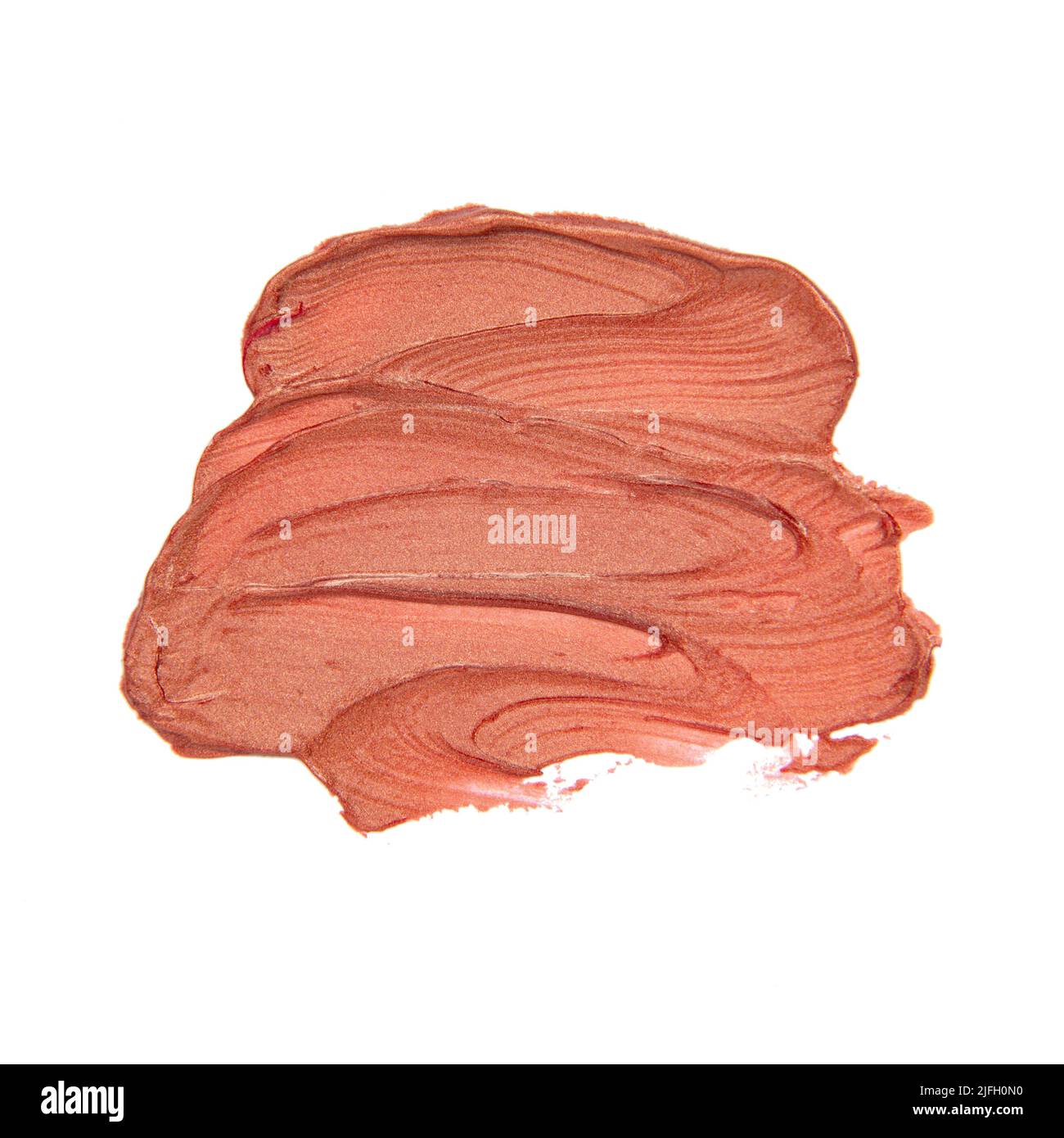 Glossy lipstick track example trace isolated on the white background ...