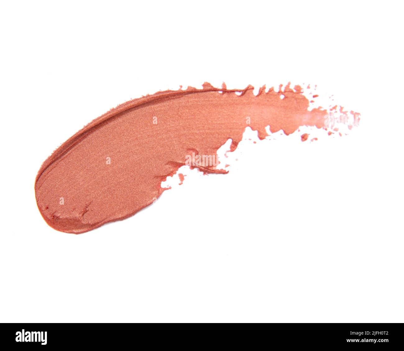 Glossy lipstick track example trace isolated on the white background ...