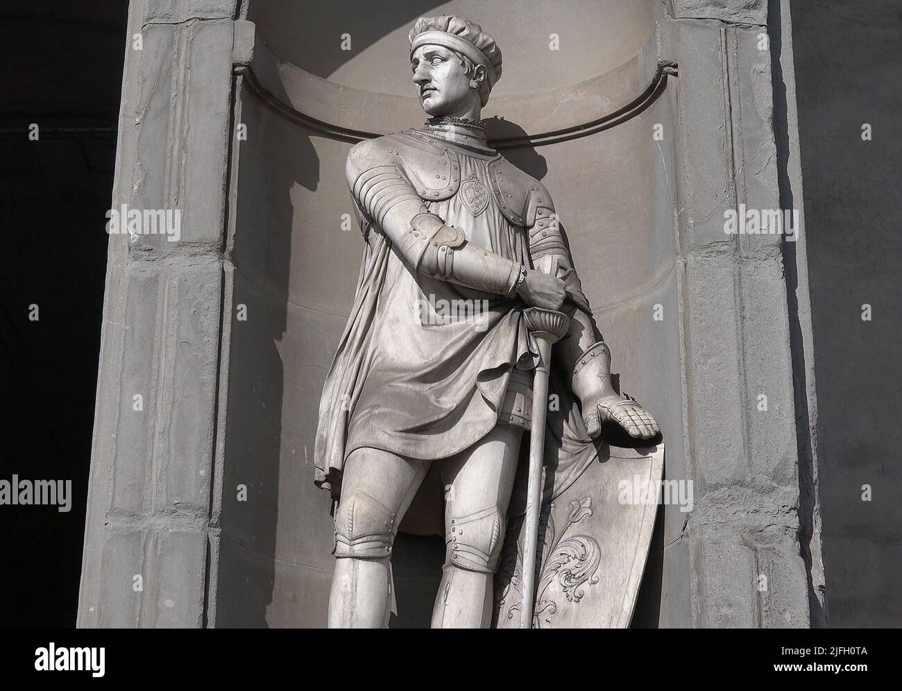 Marble statue of Farinata degli Uberti in the Uffizi Gallery,Florence ...