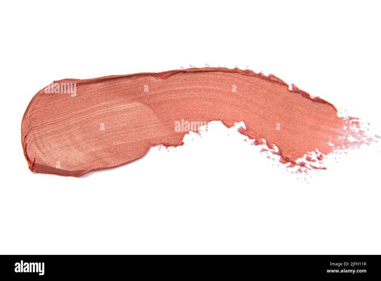 Glossy lipstick track example trace isolated on the white background ...