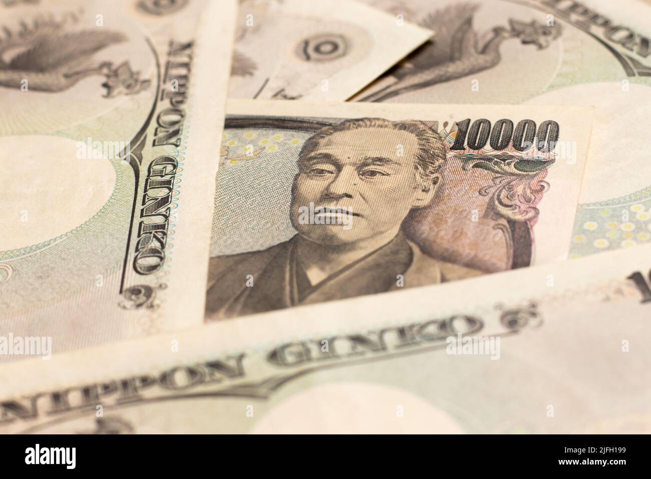 Group of Japanese banknote 10000 yen background Stock Photo - Alamy