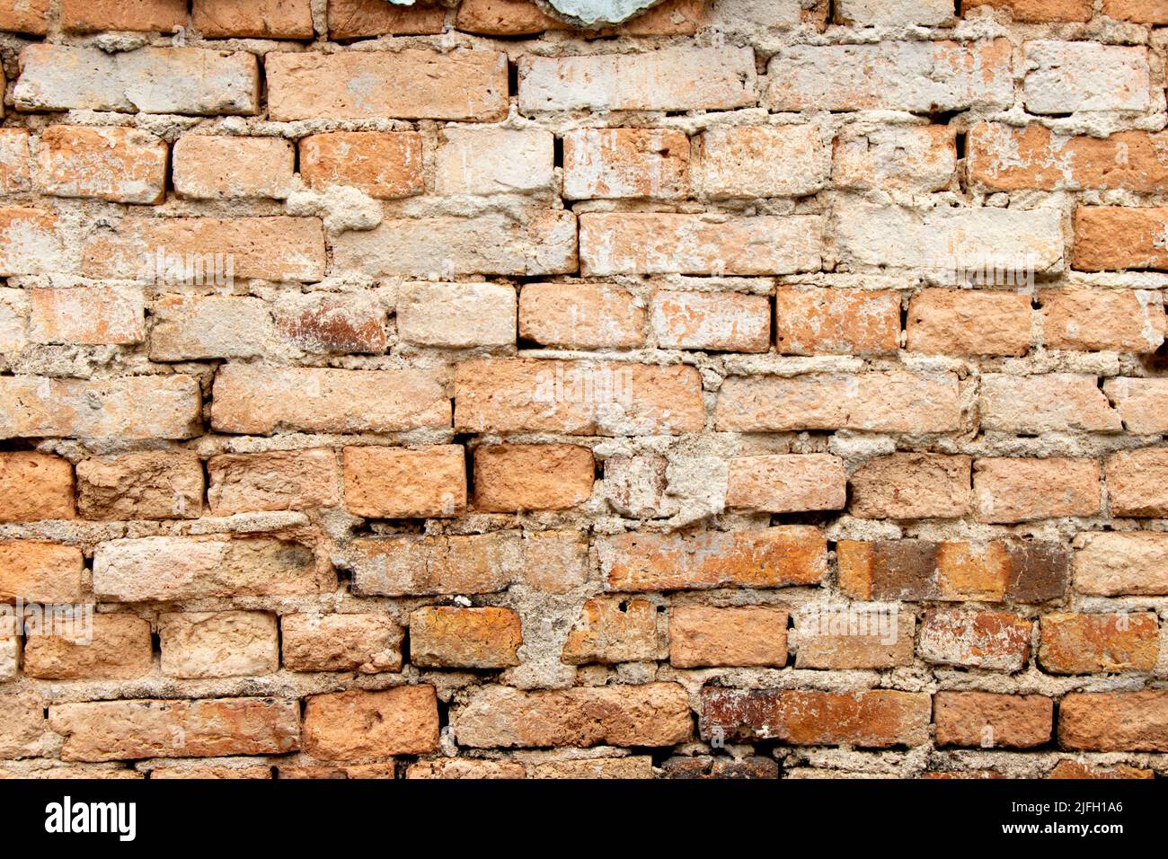 Grunge old and crack red color brick pattern wall textured background ...