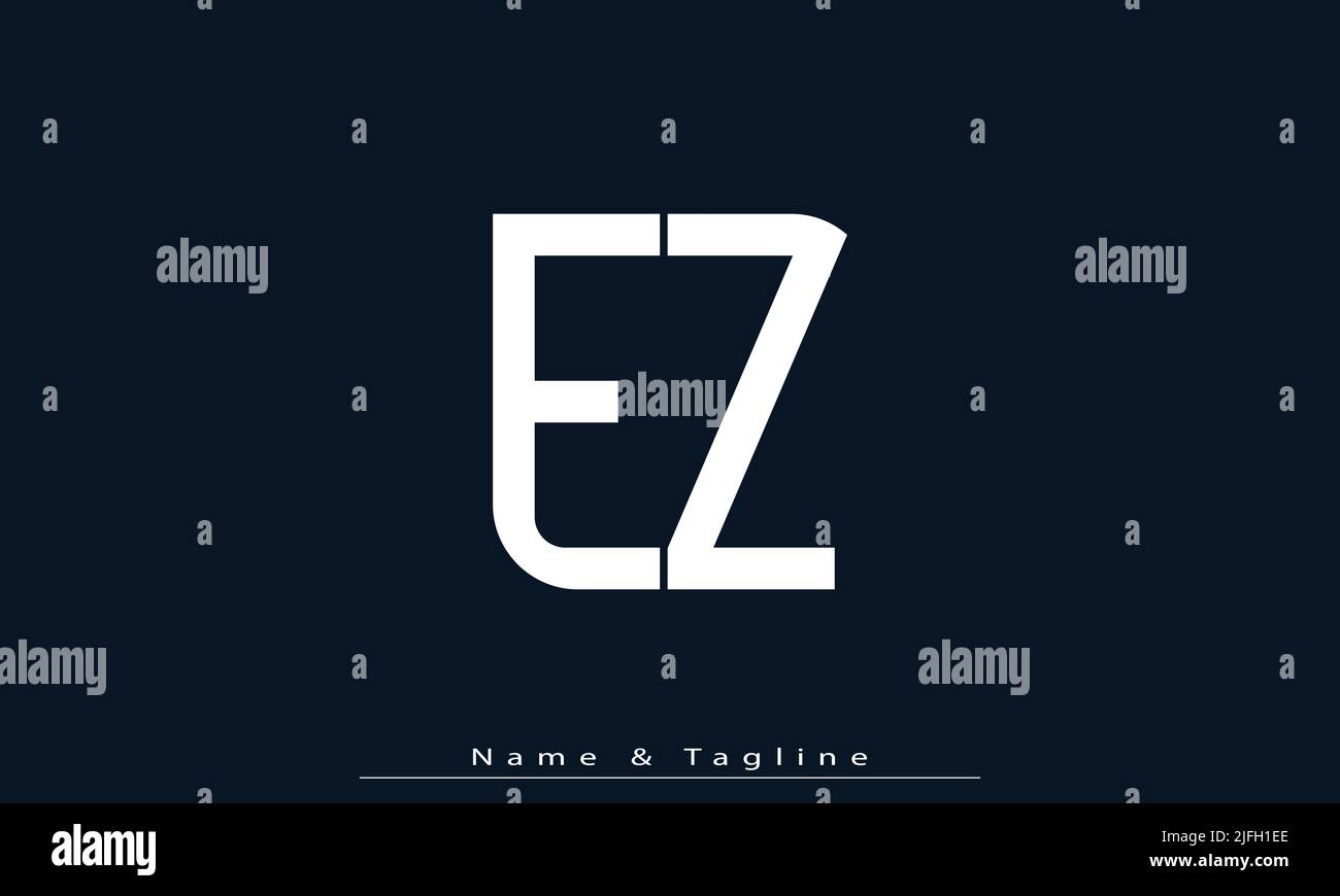 Alphabet letters Initials Monogram logo EZ , ZE Stock Vector Image ...