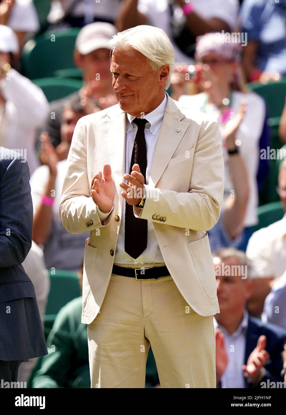 Bjorn Borg during day seven of the 2022 Wimbledon Championships at the ...